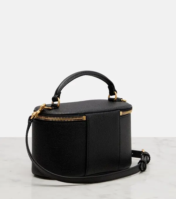 Valentino Garavani Vlogo Mini Leather Vanity Bag - Black