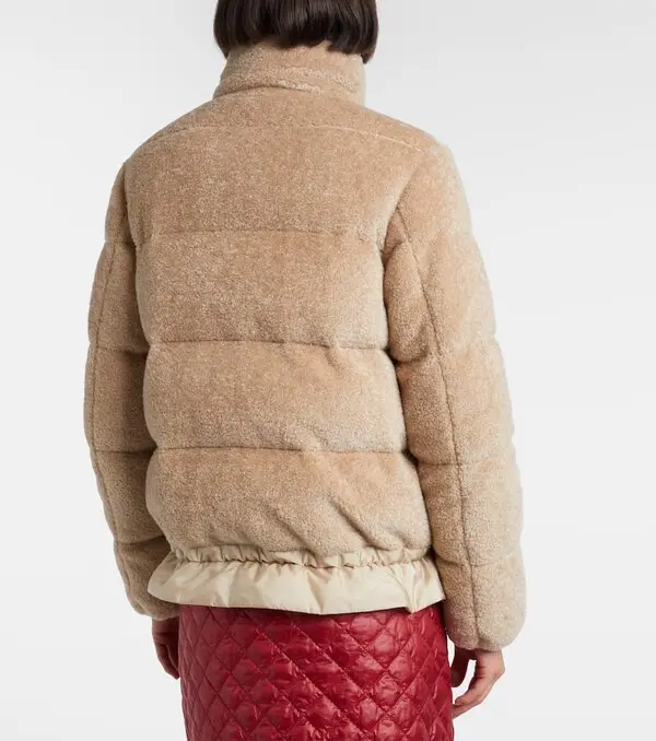 Moncler Cedre Teddy Down Jacket - Beige