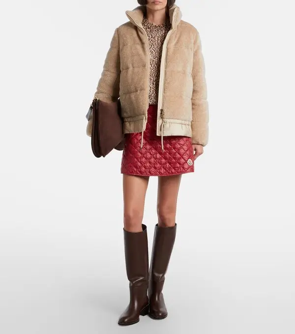 Moncler Cedre Teddy Down Jacket - Beige