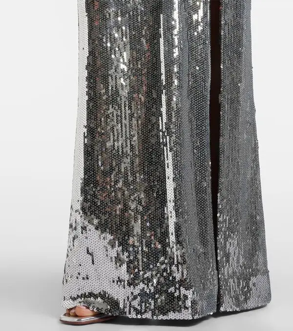 Rebecca Vallance Olympia Sequined Puff-sleeve Gown