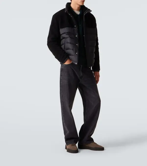 Moncler Mistral Down-paneled Teddy Jacket - Black