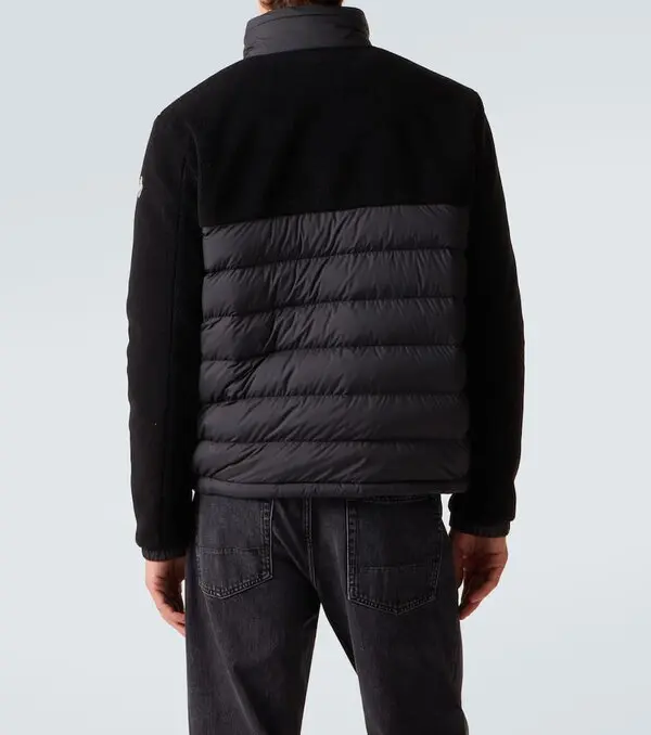 Moncler Mistral Down-paneled Teddy Jacket - Black