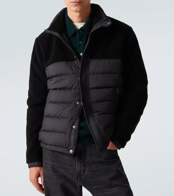 Moncler Mistral Down-paneled Teddy Jacket - Black