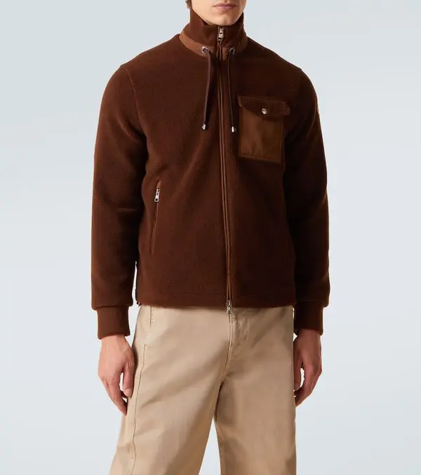 Moncler Down-paneled Teddy Cardigan