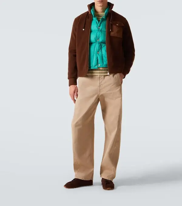 Moncler Down-paneled Teddy Cardigan