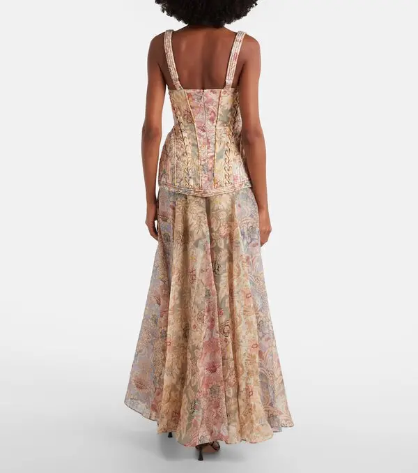 Zimmermann Rebellion Floral Linen Gown