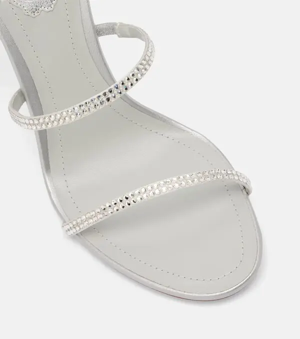 Rene Caovilla Cleo Embellished Satin Sandals