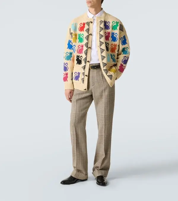 Valentino Garavani Jacquard Virgin Wool Cardigan
