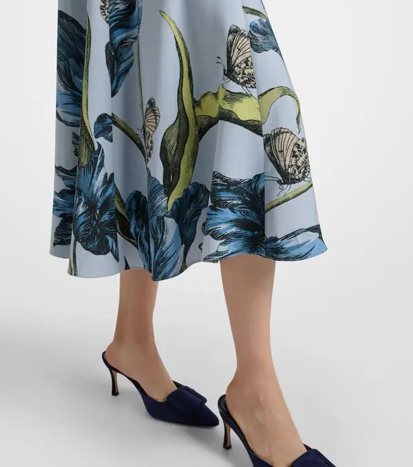 Erdem Floral Print Midi Dress