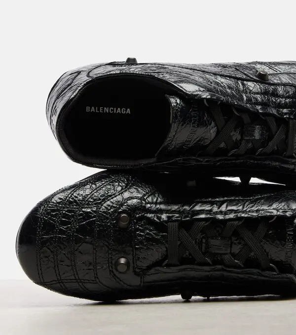 Balenciaga City Leather Sneakers - Black