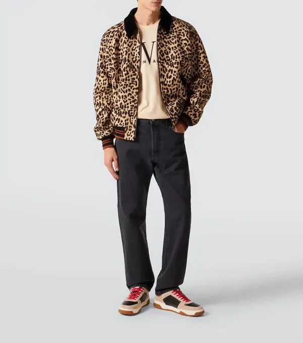 Valentino Garavani Suede And Leather Lace-up Sneakers