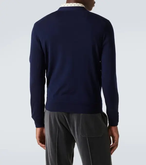 TOM FORD Wool Cardigan - Blue