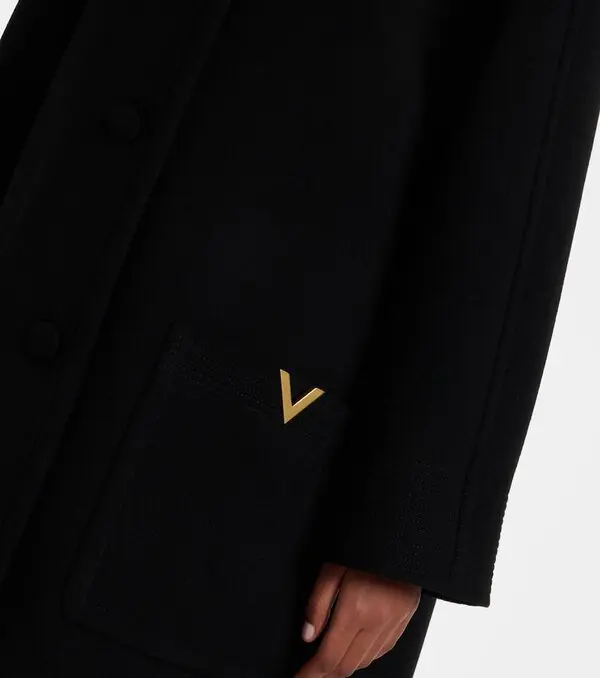 Valentino Garavani Shearling-trimmed Virgin Wool Coat