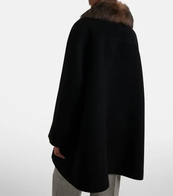Valentino Garavani Shearling-trimmed Virgin Wool Coat