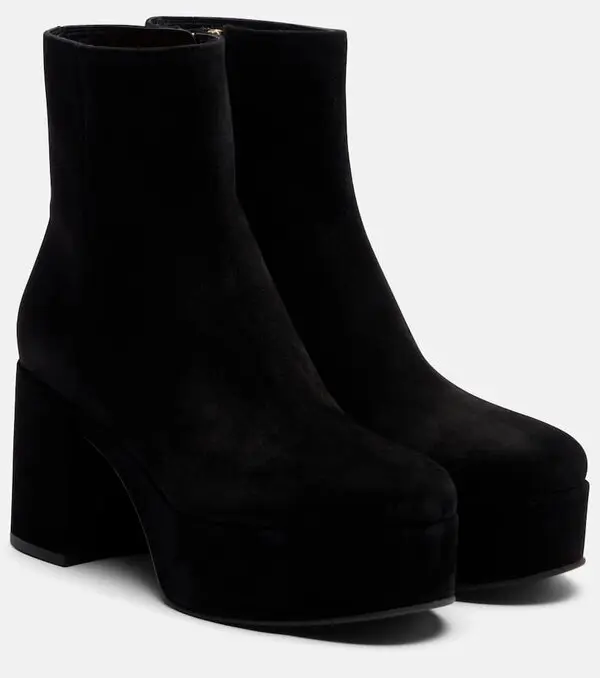 GIANVITO ROSSI Suede Platform Ankle Boots