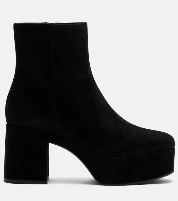 GIANVITO ROSSI Suede Platform Ankle Boots