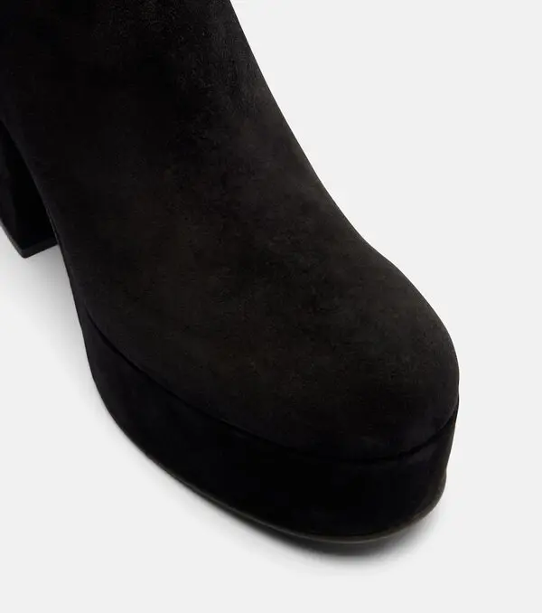 GIANVITO ROSSI Suede Platform Ankle Boots