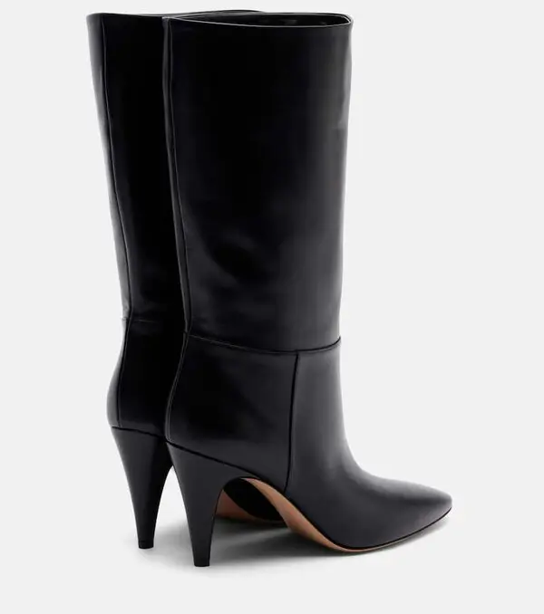 GIANVITO ROSSI Elise 85 Leather Mid-calf Boots