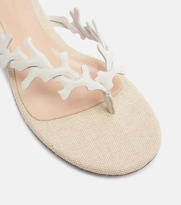 GIANVITO ROSSI Paros Leather Thong Sandals