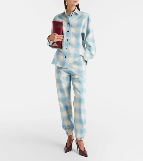 Attico Plaid Cotton And Wool Shirt