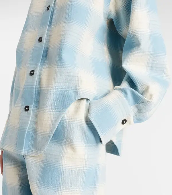 Attico Plaid Cotton And Wool Shirt