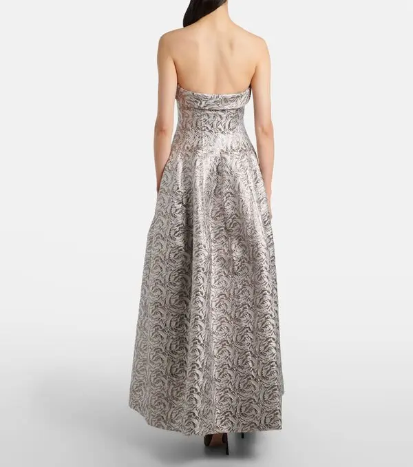 Simkhai Metallic-effect Bustier Gown