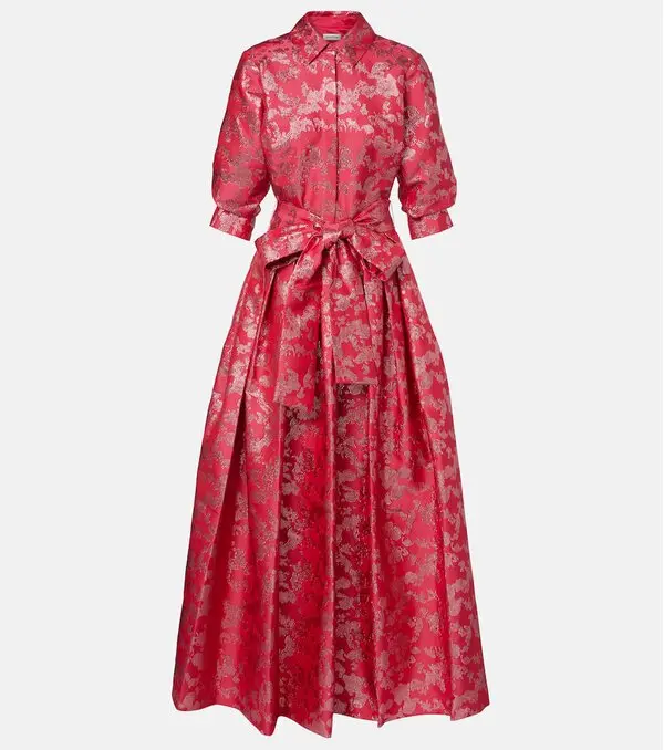 Simkhai Julip Belted Jacquard Gown