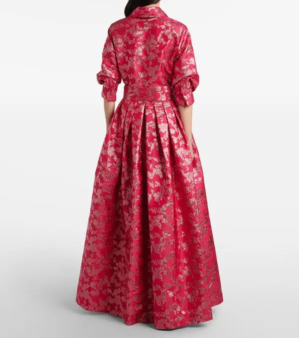 Simkhai Julip Belted Jacquard Gown