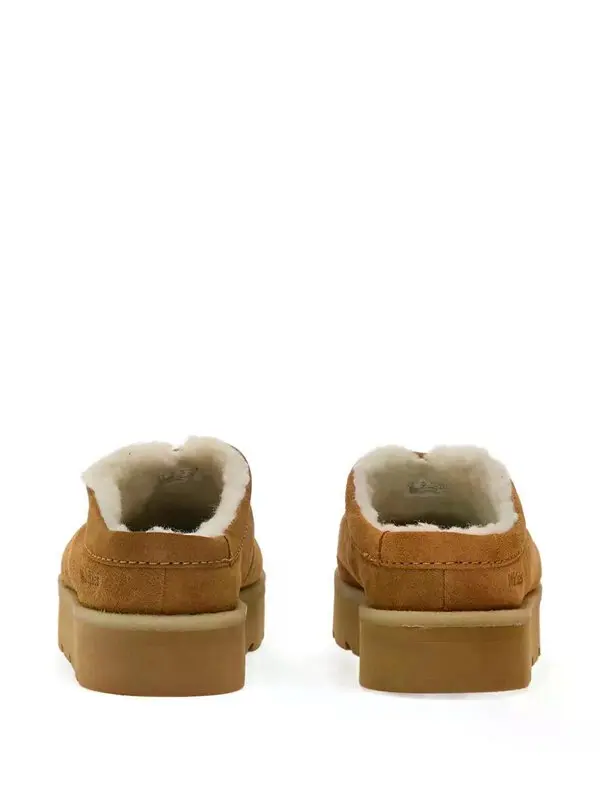 Clarks Meare Platform Slippers - Brown