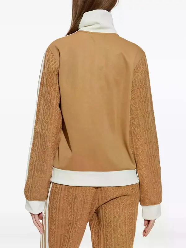 Adidas Knitted-sleeve Zip-up Sweatshirt