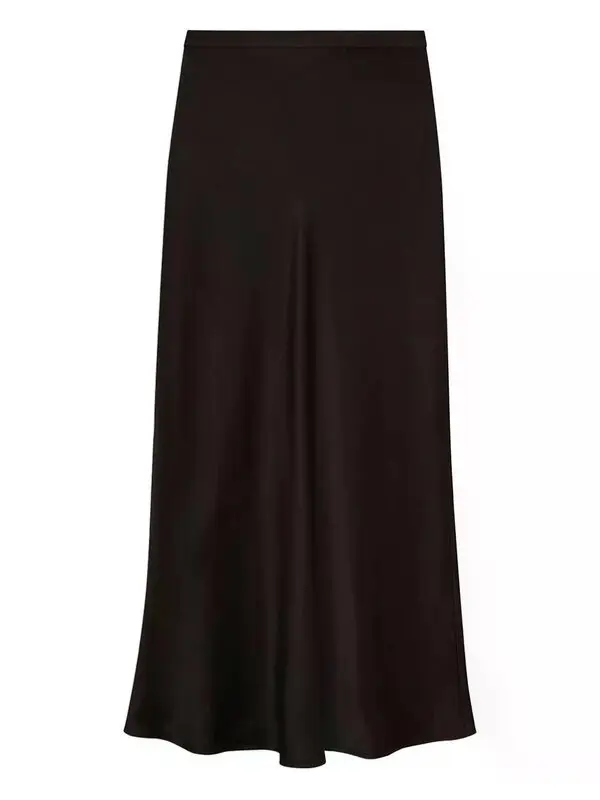 ANINE BING Elasticated Bar Midi Skirt - Brown