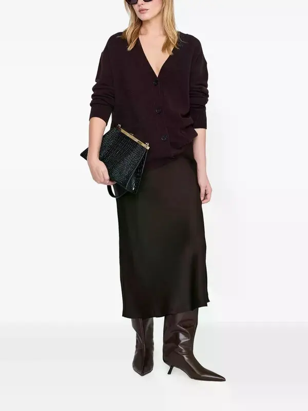 ANINE BING Elasticated Bar Midi Skirt - Brown