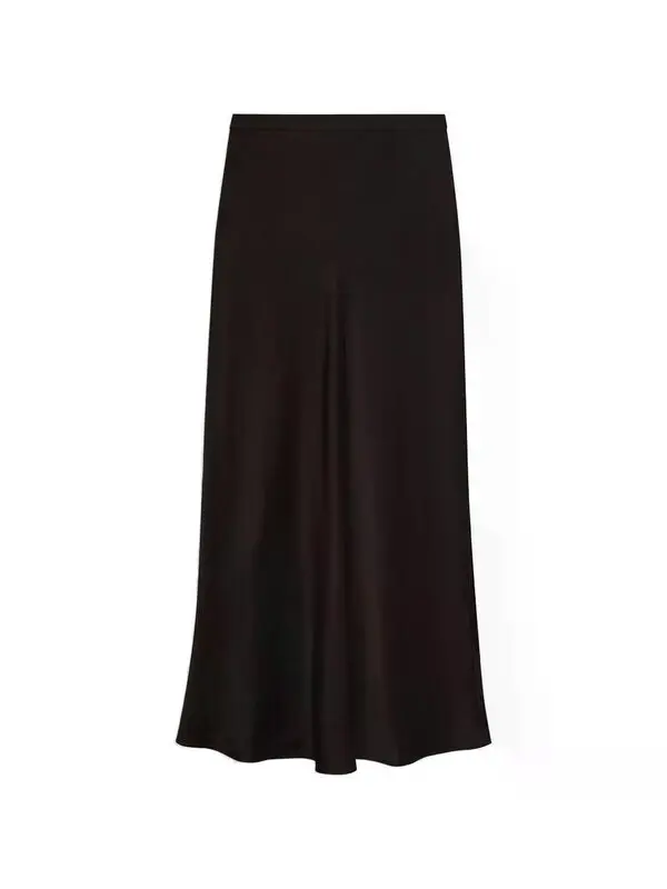 ANINE BING Elasticated Bar Midi Skirt - Brown