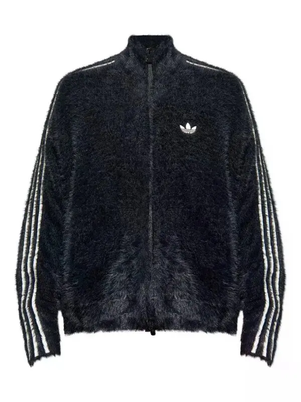 Adidas 3-stripes Zip-up Cardigan - Black