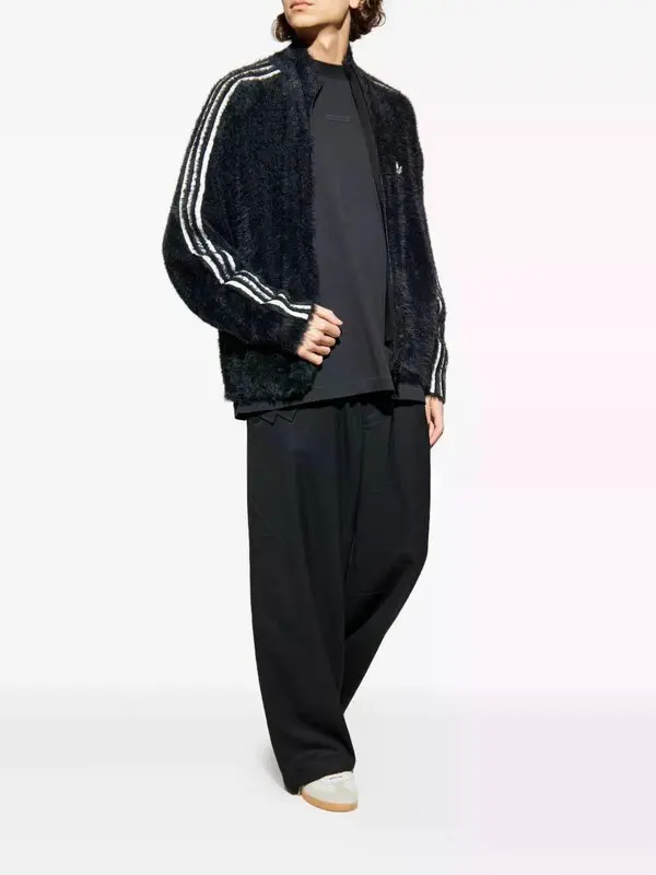 Adidas 3-stripes Zip-up Cardigan - Black