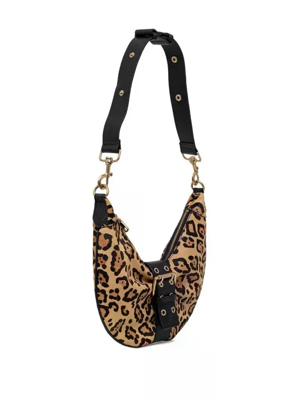 MARCIANO Leopard-print Half-moon Shoulder Bag