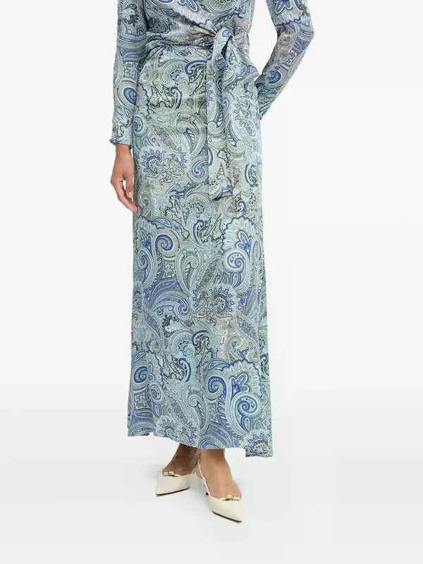 Guess X Marciano Paisley-print Maxi Dress - Blue