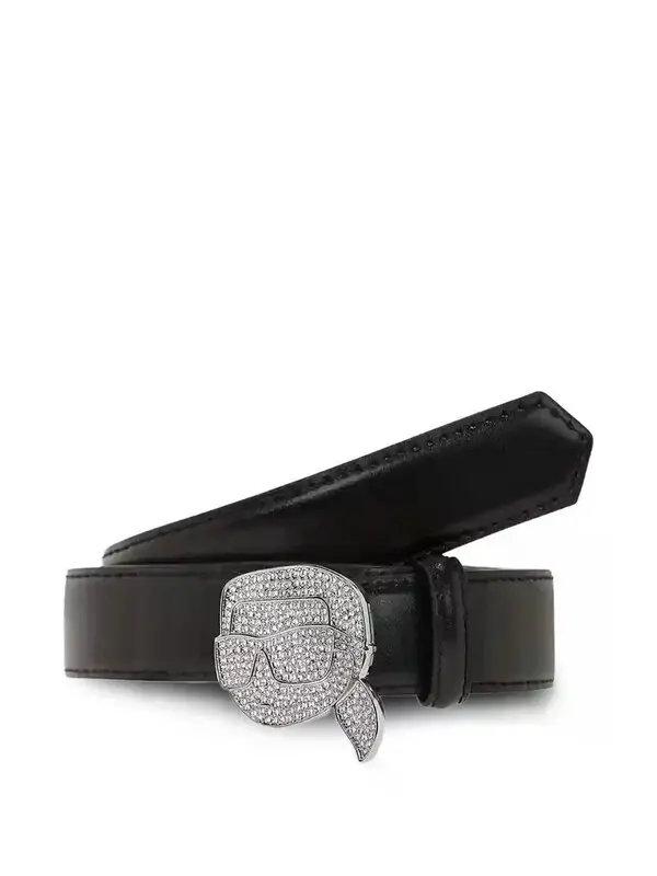 Karl Lagerfeld Embellished-buckle Belt - Black