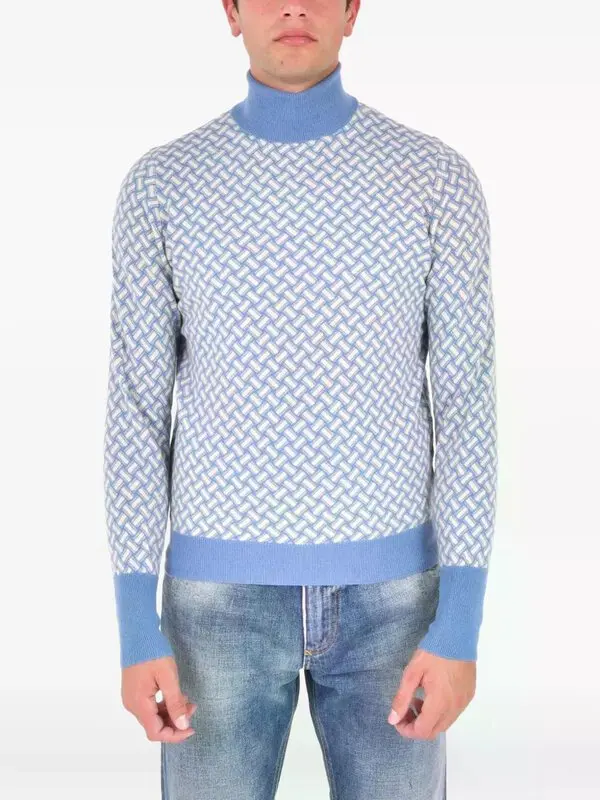DRUMOHR Patterned Roll-neck Sweater