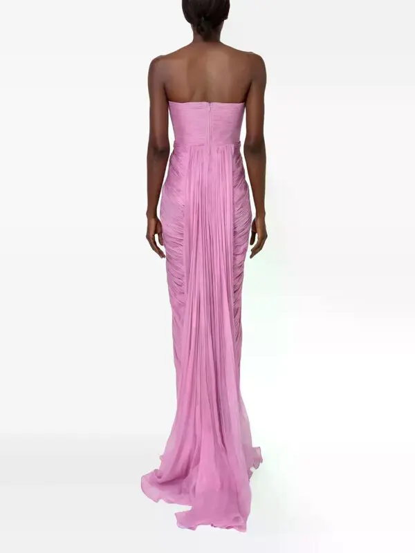 IRIS SERBAN Floralia Strapless Maxi Dress