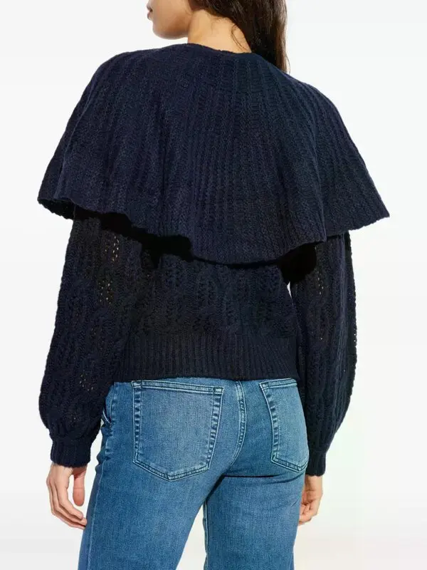 FRAME Cable-knit Cardigan - Blue