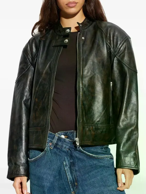 STAND STUDIO Alita Zip-fastening Leather Jacket