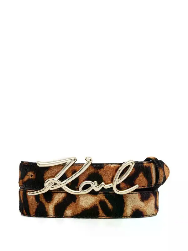 Karl Lagerfeld K/signature Logo Belt - Brown