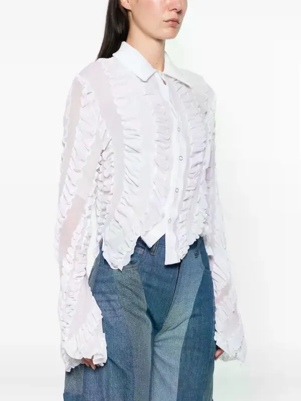 ANNI SALONEN Ruffled Shirt - White