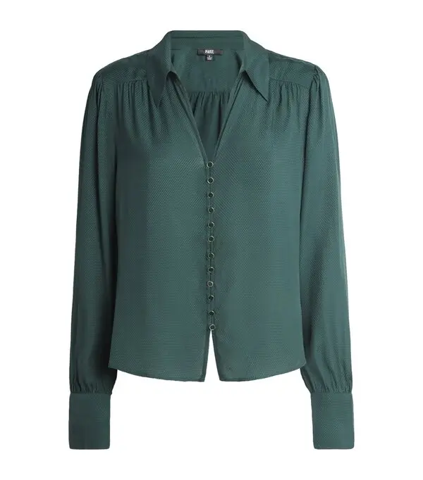 Paige Long Sleeve Viscose Blend Blouse