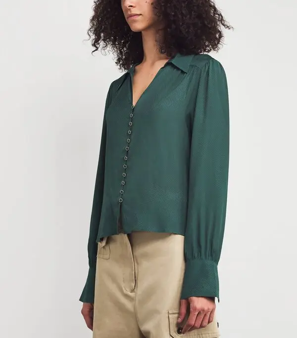 Paige Long Sleeve Viscose Blend Blouse