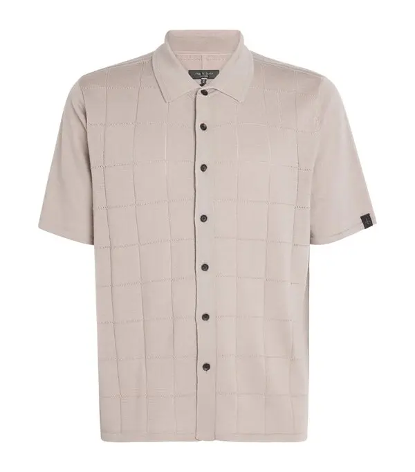 Rag & Bone Wool-blend Knitted Short-sleeve Shirt