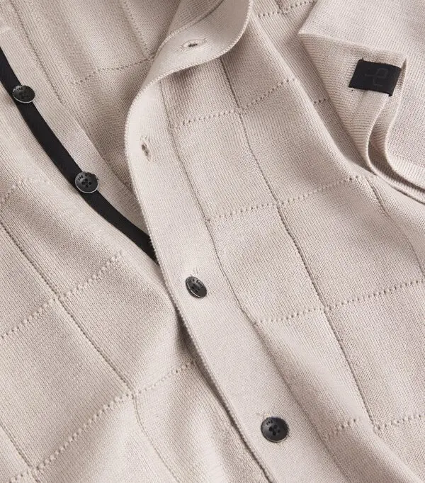 Rag & Bone Wool-blend Knitted Short-sleeve Shirt