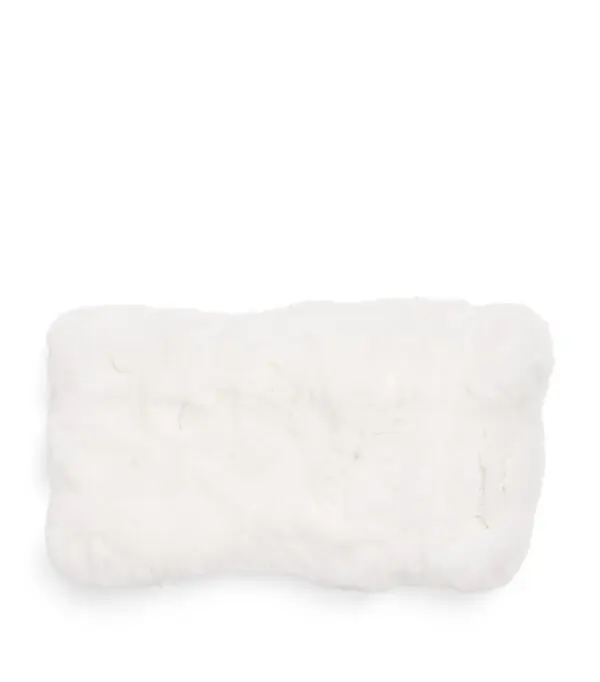YVES SALOMON Rabbit Fur Headband - White