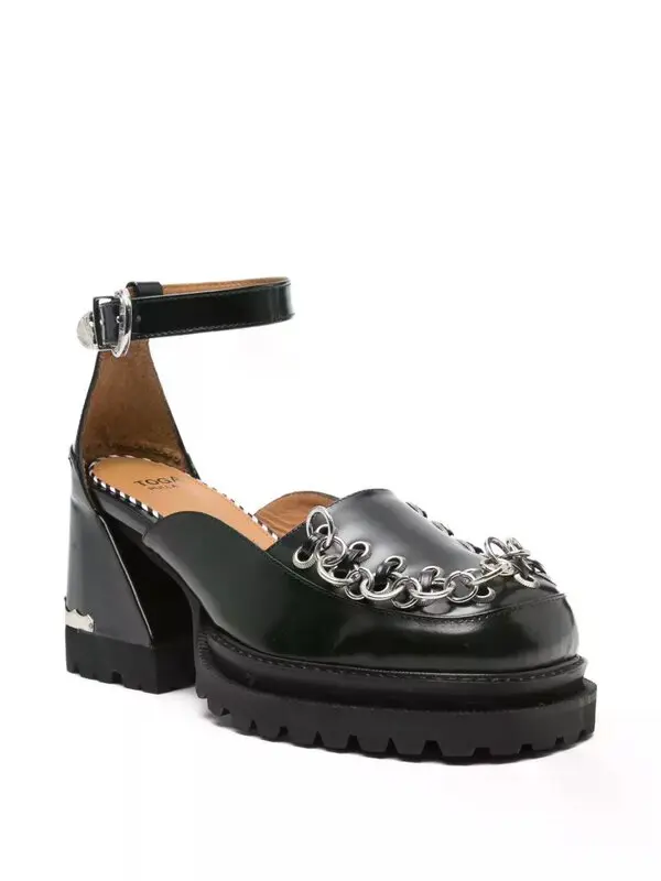 Toga 80mm Chain-detail Ankle-strap Pumps